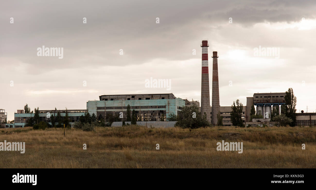 old USSR factory exterior, industry Stock Photo - Alamy