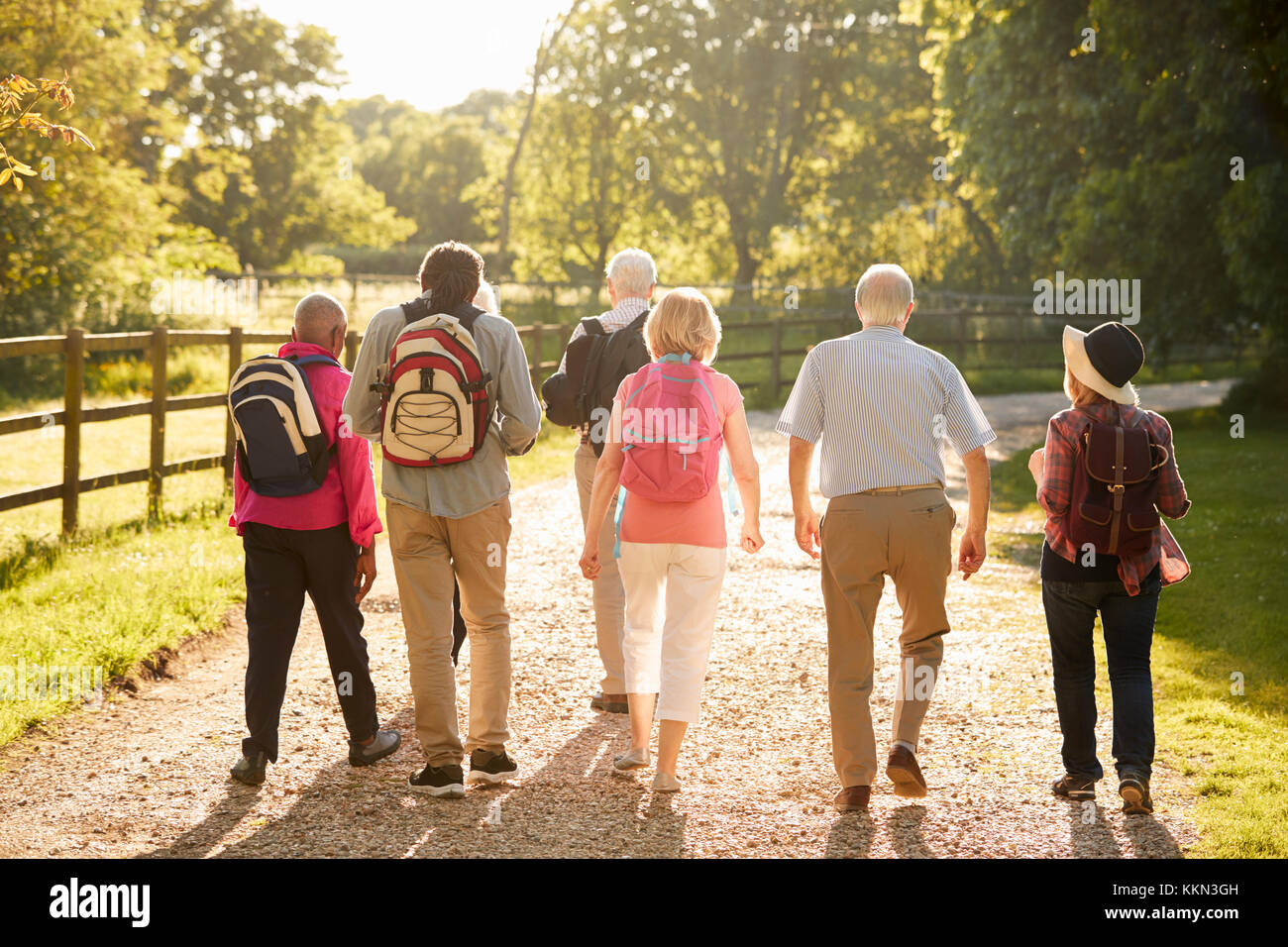 Group walk in countryside hi-res stock photography and images - Alamy