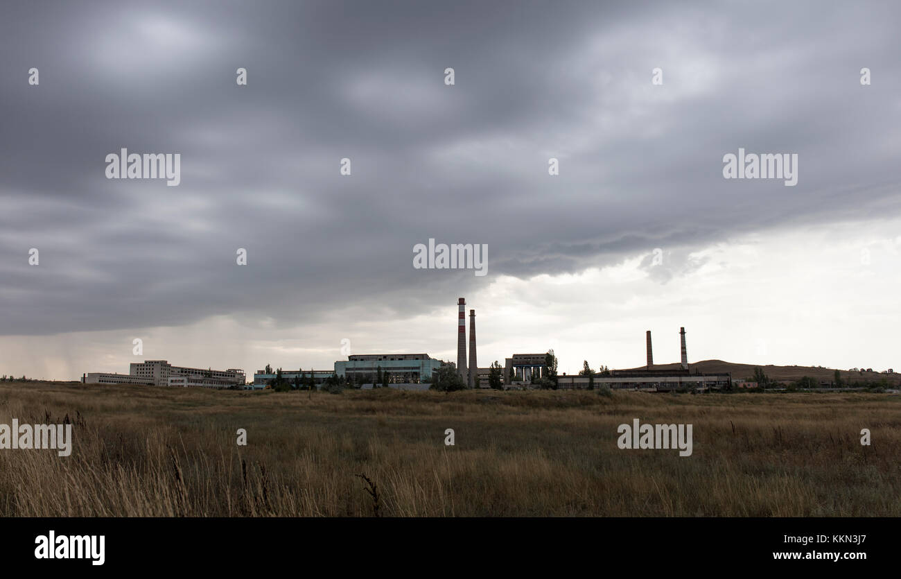 old USSR factory exterior, industry Stock Photo - Alamy