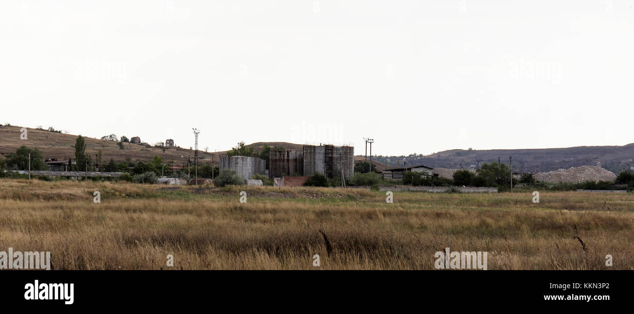 old USSR factory exterior, industry Stock Photo - Alamy