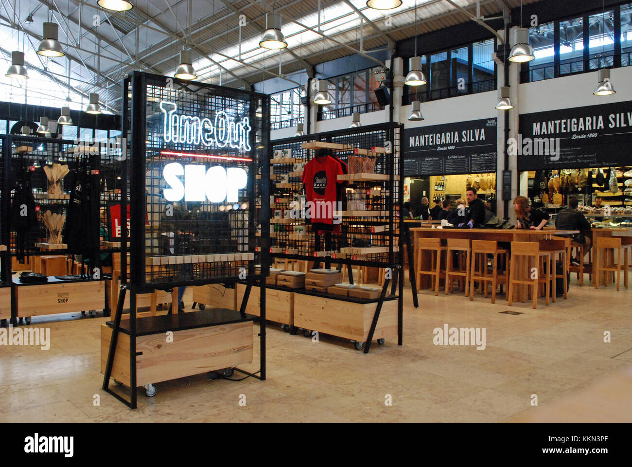 Time Out shop inside market Stock Photo - Alamy