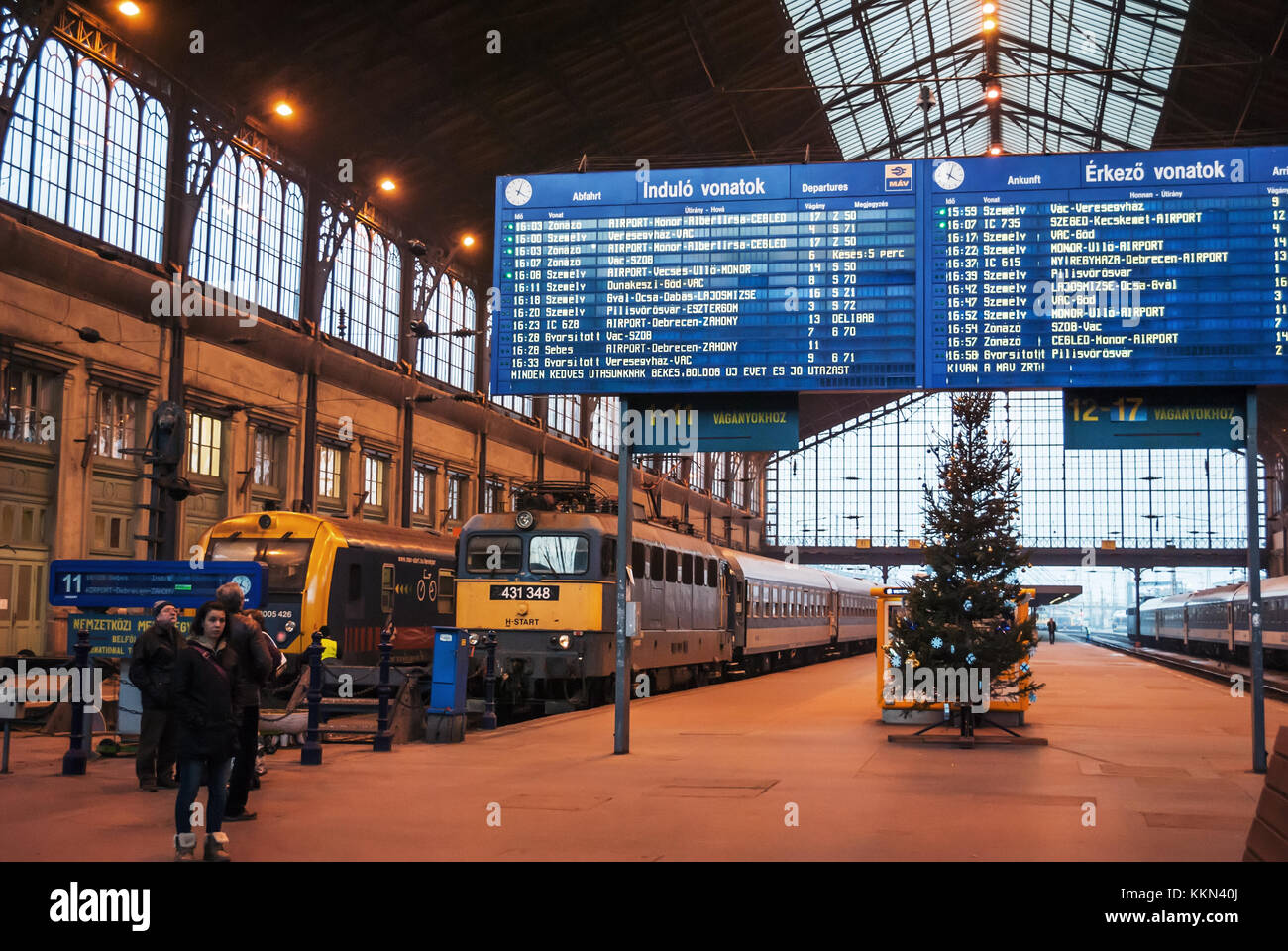 Budapest, Hungary - January 02, 2017: Budapest west railway station ...