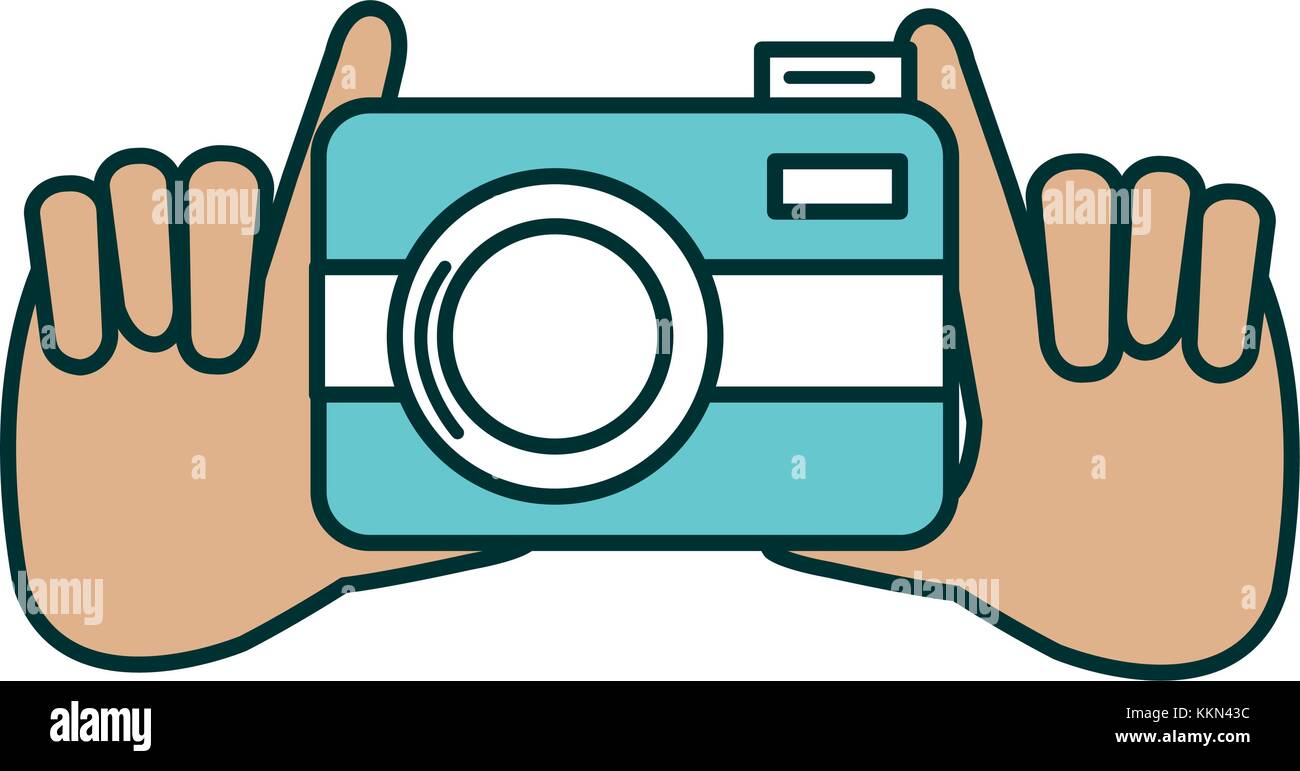 hands with photographic camera vector illustration design Stock Vector ...