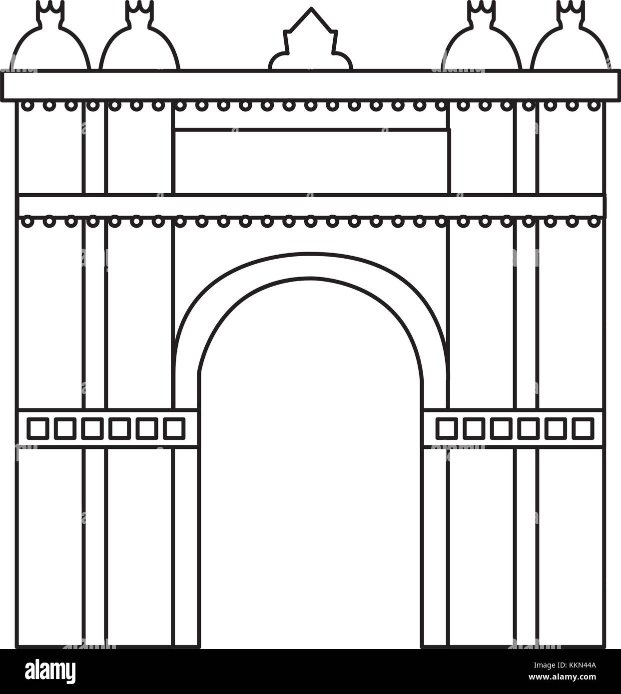 Spanish triumphal gate Stock Vector Images - Alamy