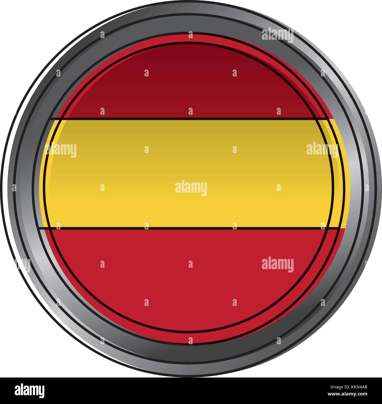 spain flag round national round button icon on white background Stock ...