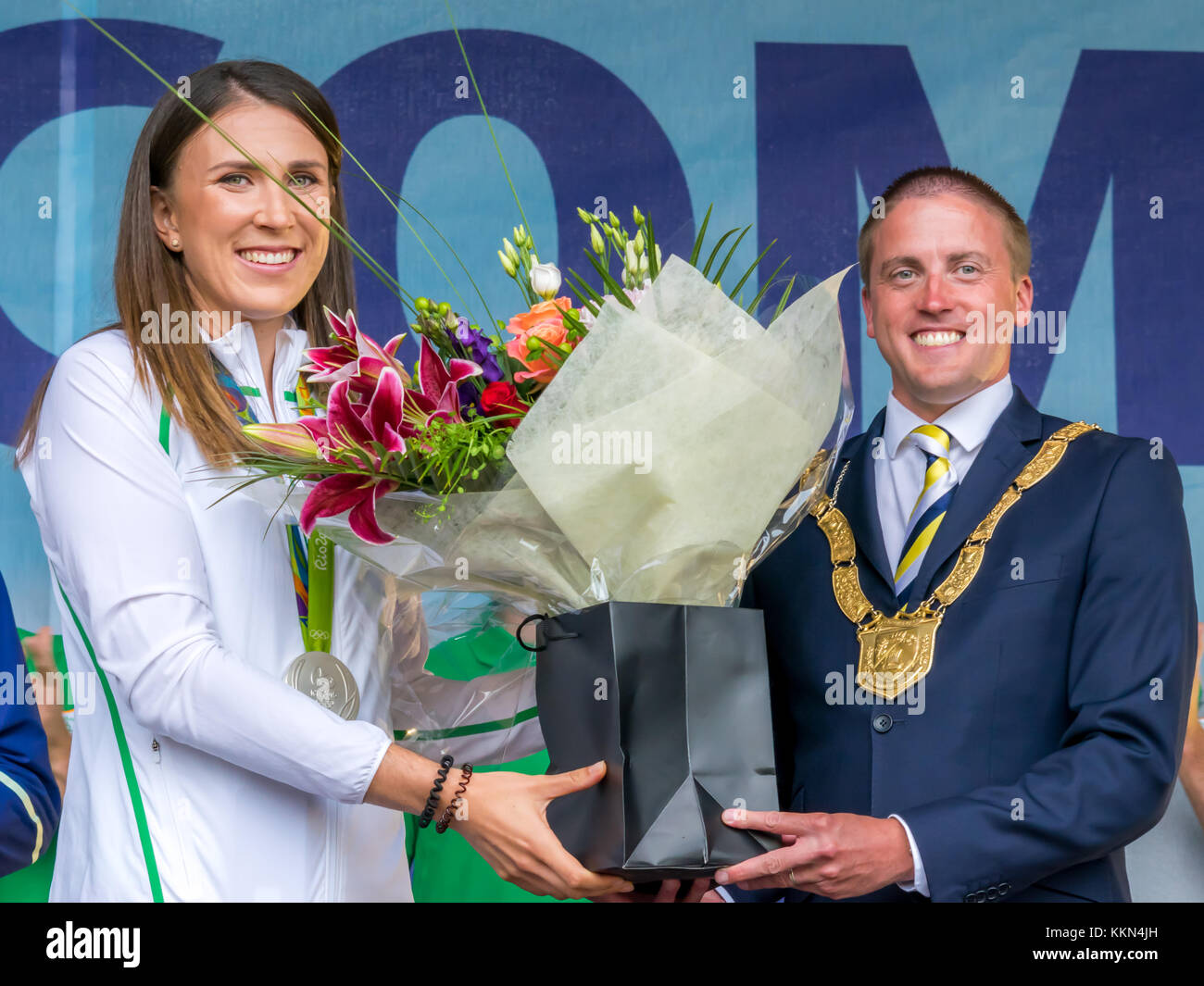 Dun Laoghaire, Ireland. 25th August, 2016. An Olympic Welcome Anna Lise ...