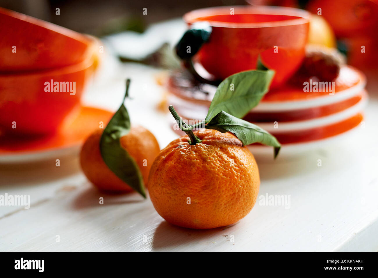 The color of the sun. Warmth. Bright orange dishes in the style of a ...
