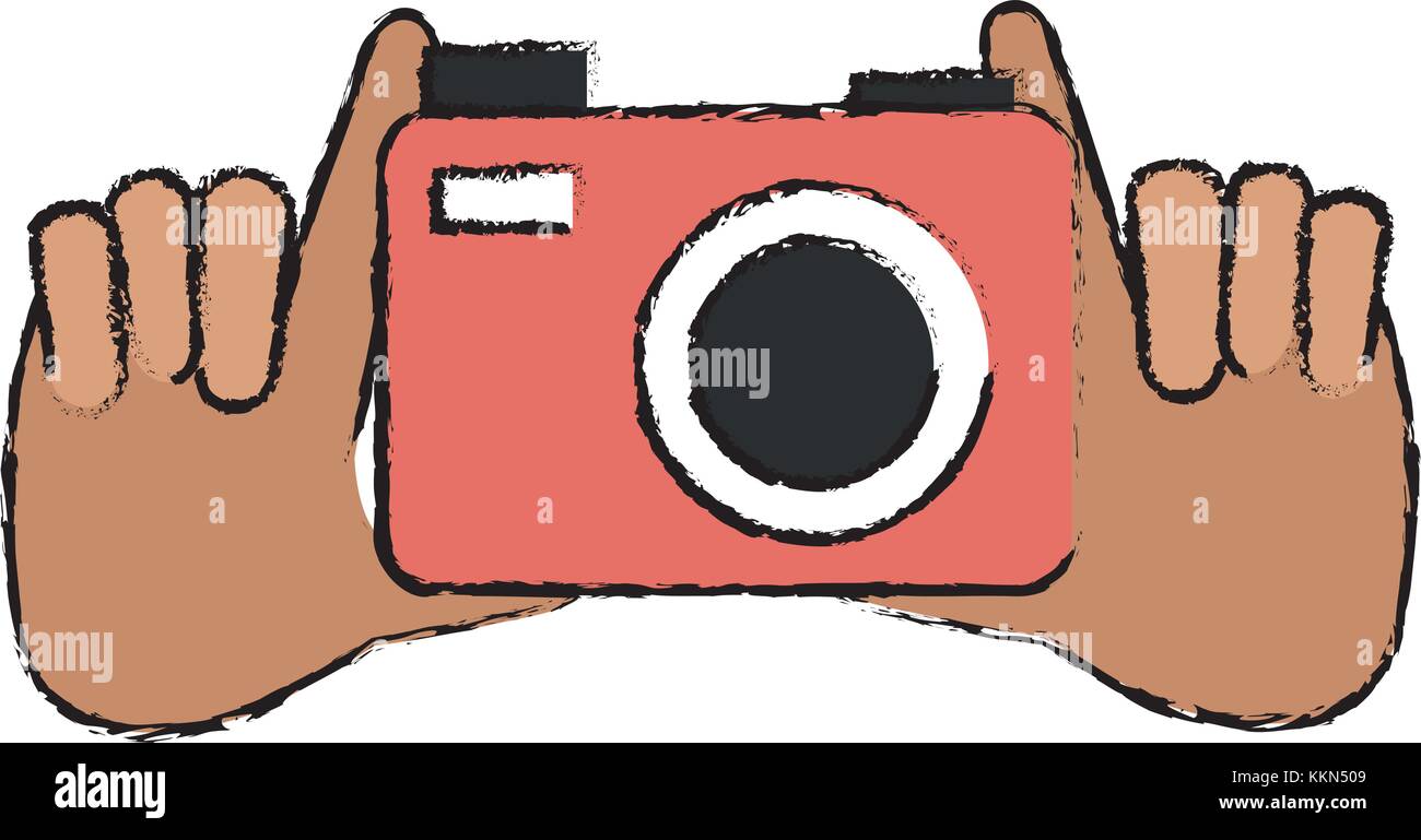 hands with photographic camera vector illustration design Stock Vector ...
