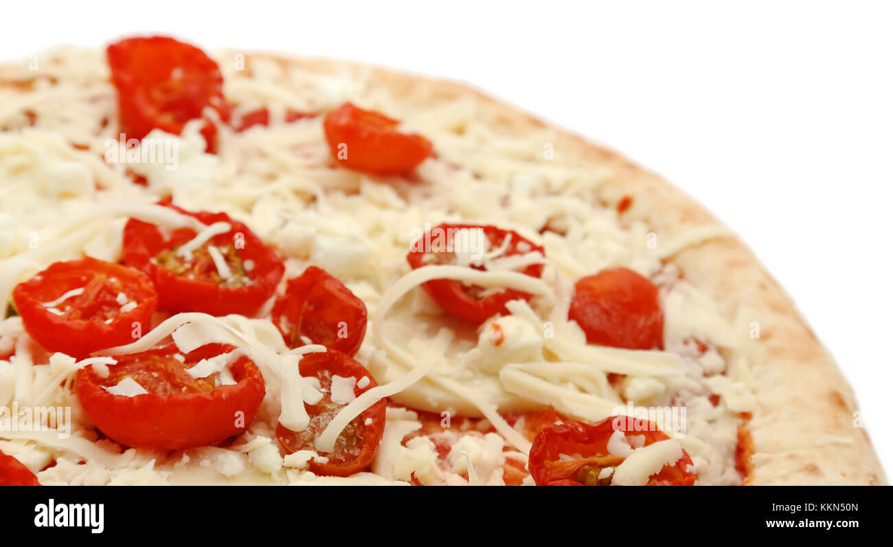 Uncooked pizza isolated over white background Stock Photo - Alamy