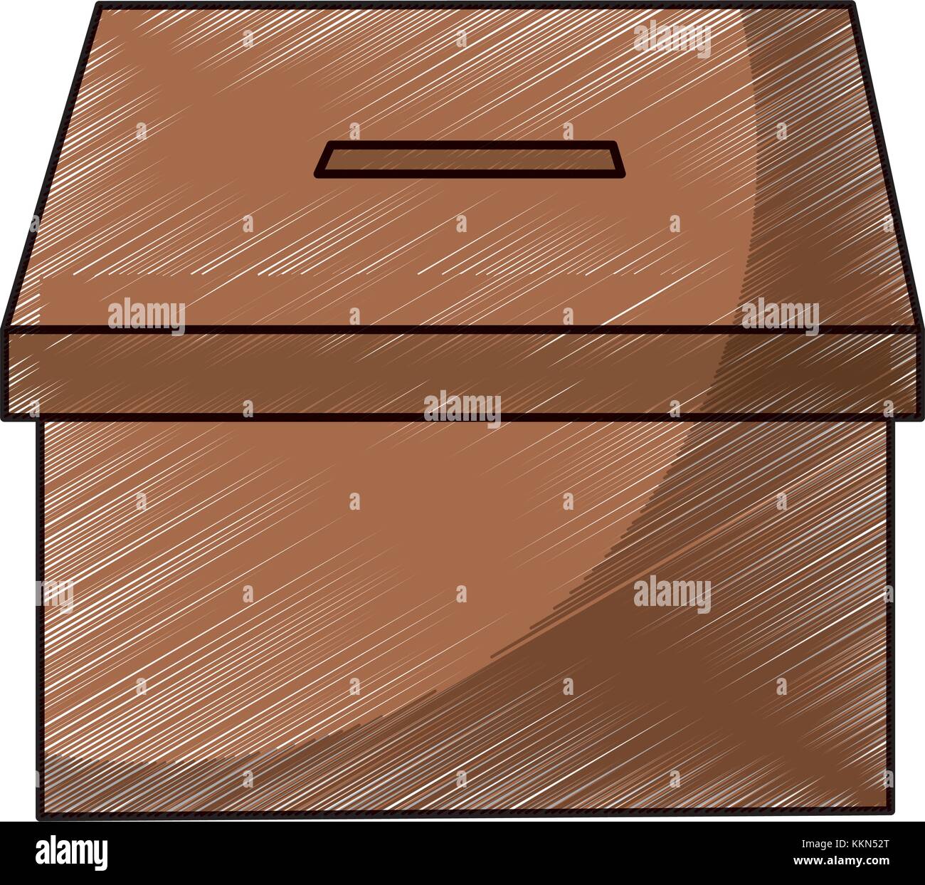 cardboard box for voting political electoral Stock Vector Image & Art ...