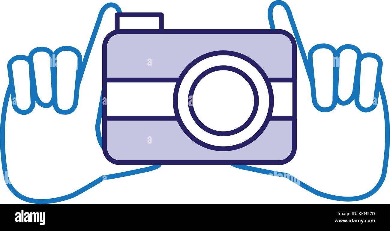 hands with photographic camera Stock Vector Image & Art - Alamy