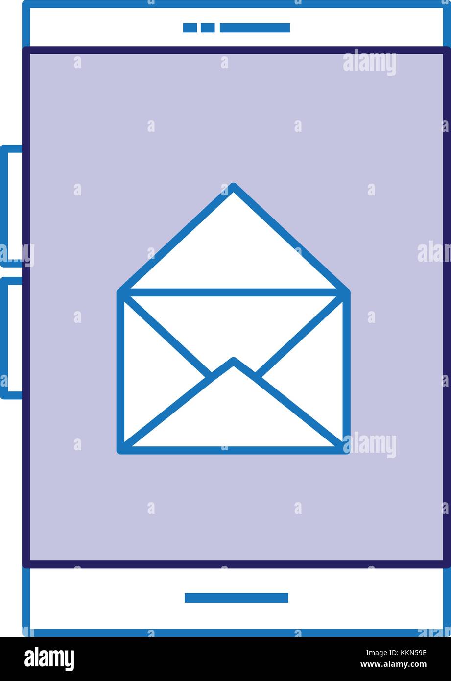 smartphone device with envelope Stock Vector Image & Art - Alamy