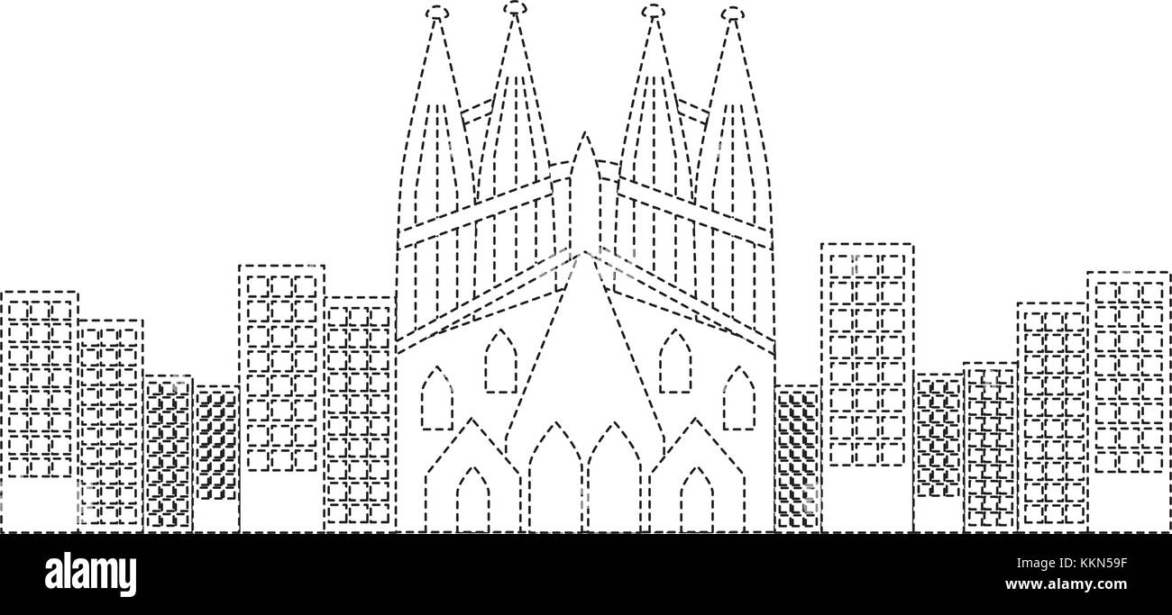 sagrada familia gaudi basilica temple church in barcelona spain Stock ...