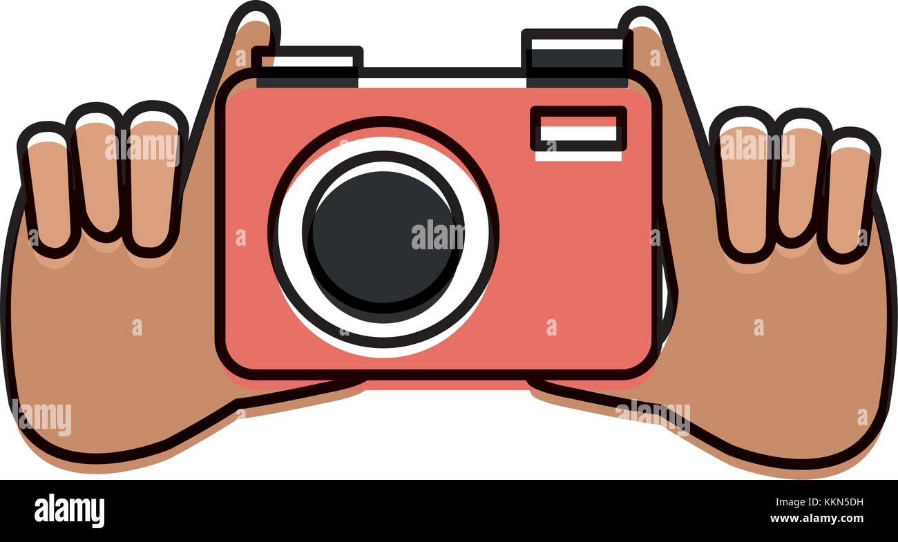 hands with photographic camera Stock Vector Image & Art - Alamy