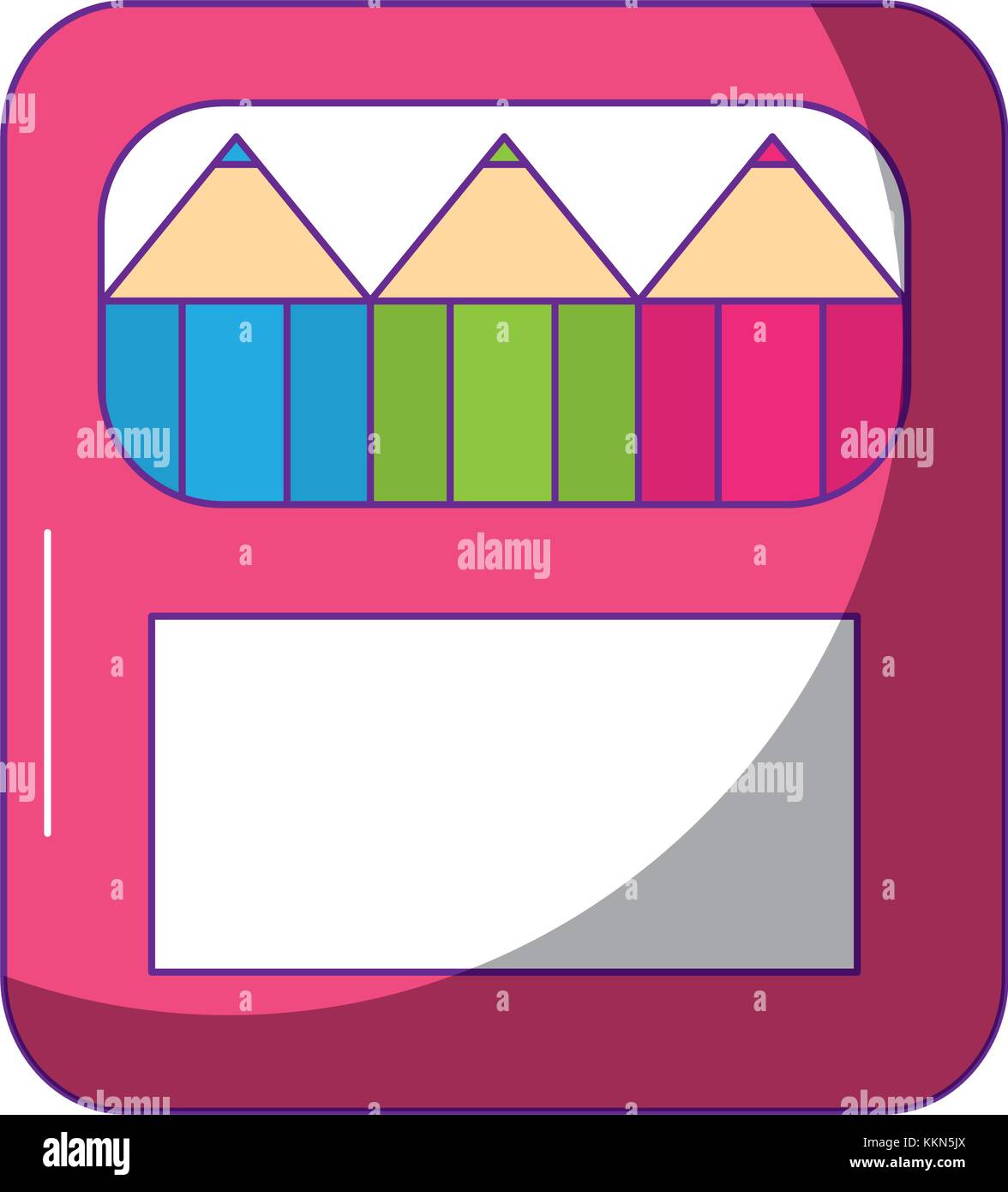 school color in box art supplies accessory Stock Vector Image & Art - Alamy