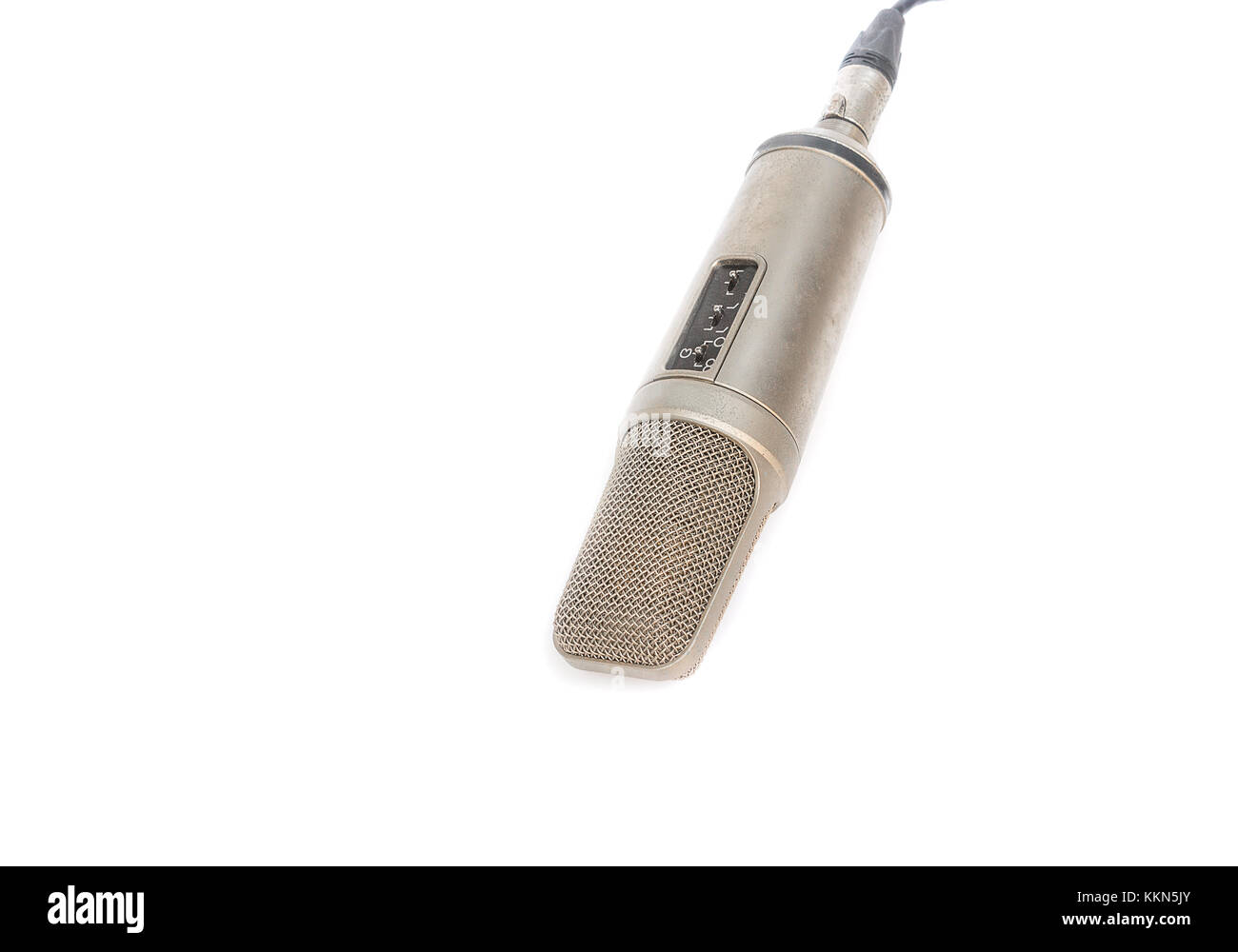 microphone, condenser mic on white background Stock Photo - Alamy