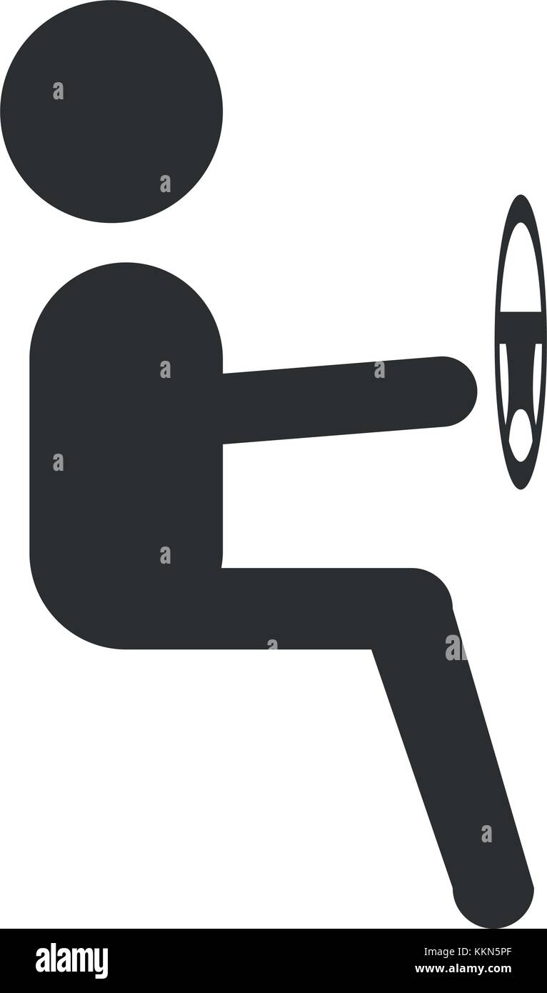 driver silhouette avatar icon vector illustration design Stock Vector ...