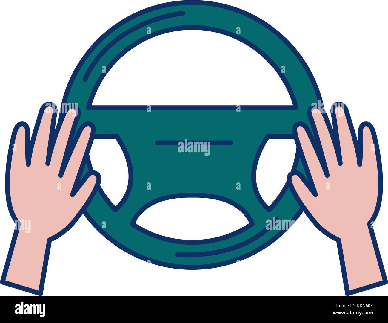 hands driver with steering wheel vector illustration design Stock ...