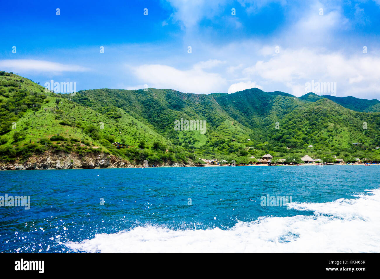 Beautiful view of of Taganga bay Santa Marta, perfect harmony in nature ...