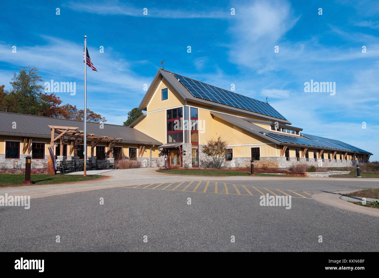necedah national wildlife refuge visitor center exterior and front ...
