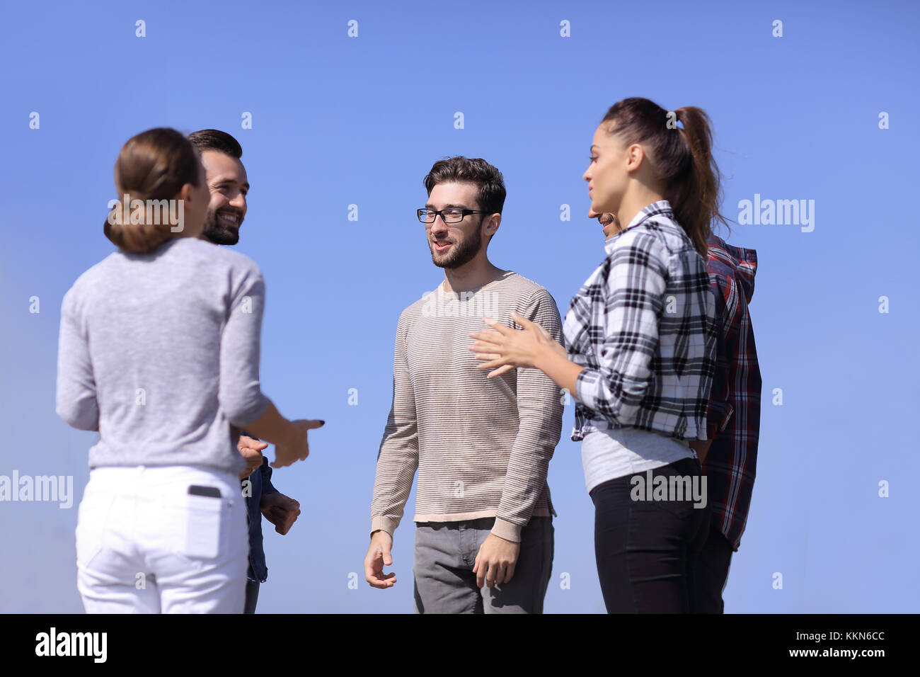 group of students discussing their problems Stock Photo - Alamy