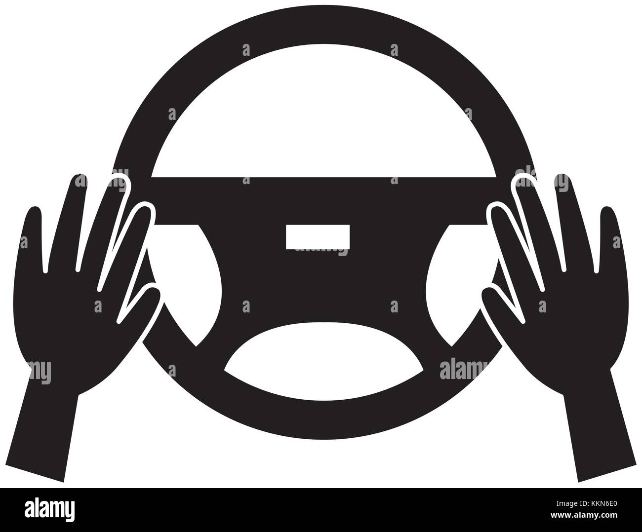 hands driver with steering wheel vector illustration design Stock ...