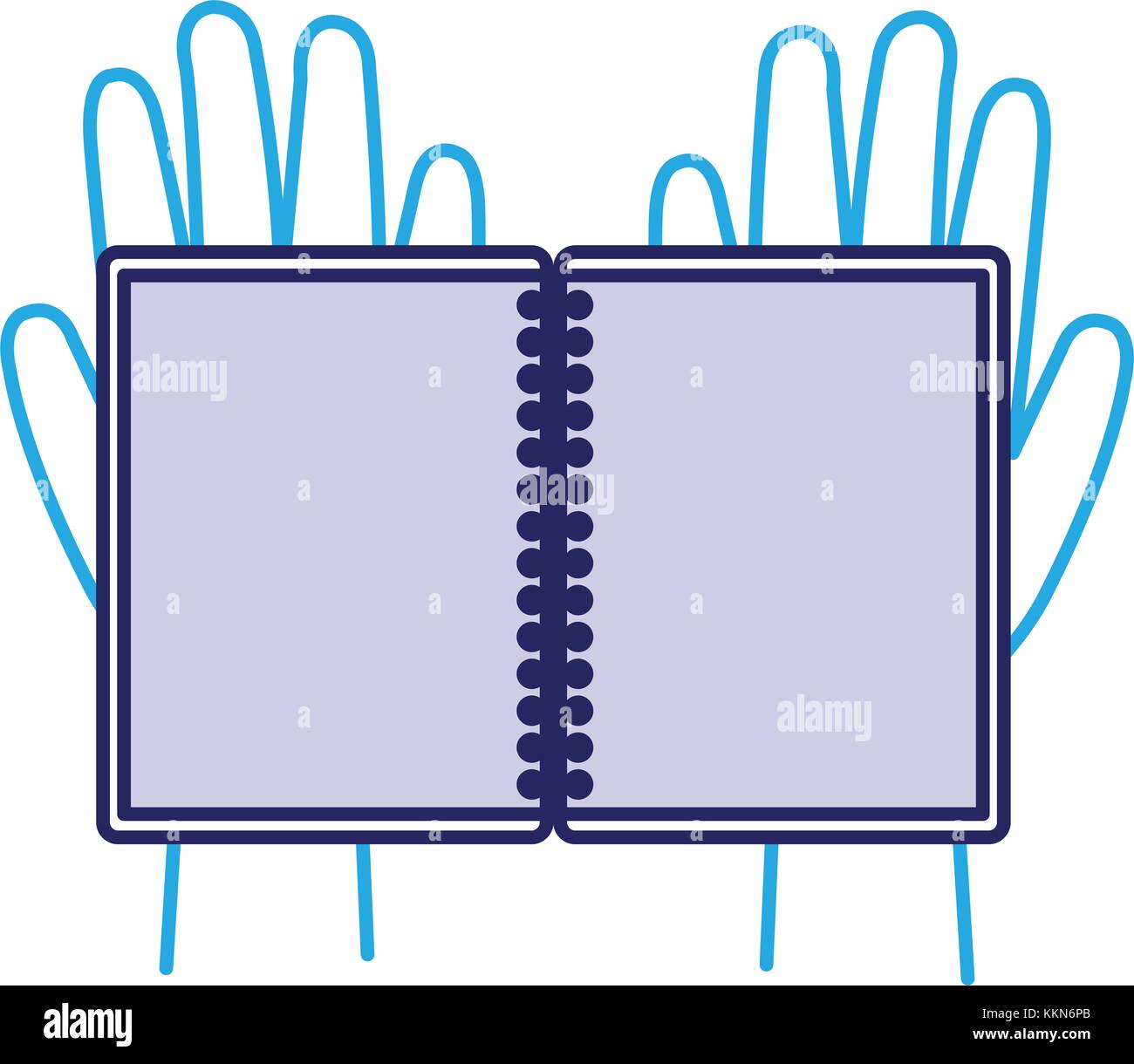 hands with notebook icon Stock Vector Image & Art - Alamy