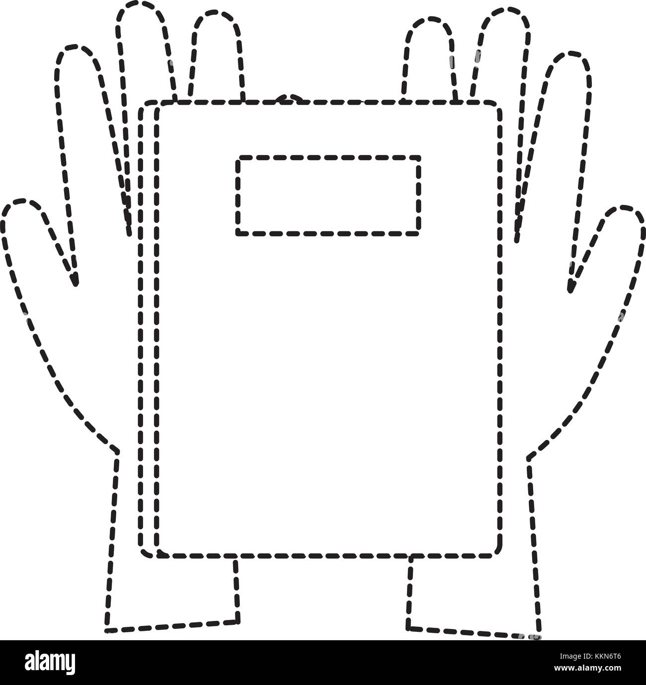 hands with notebook icon Stock Vector Image & Art - Alamy