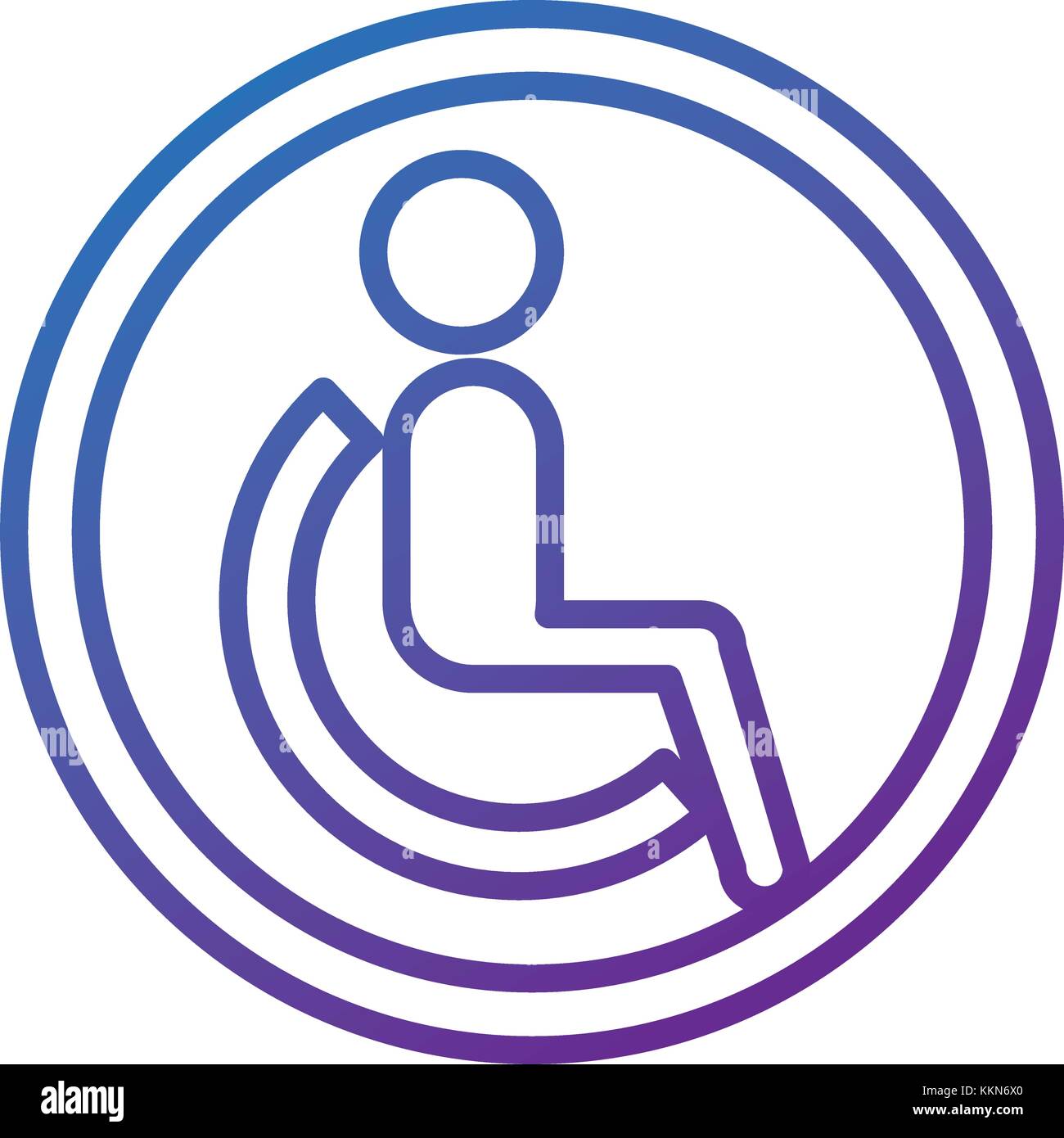 disable person silhouette icon Stock Vector Image & Art - Alamy
