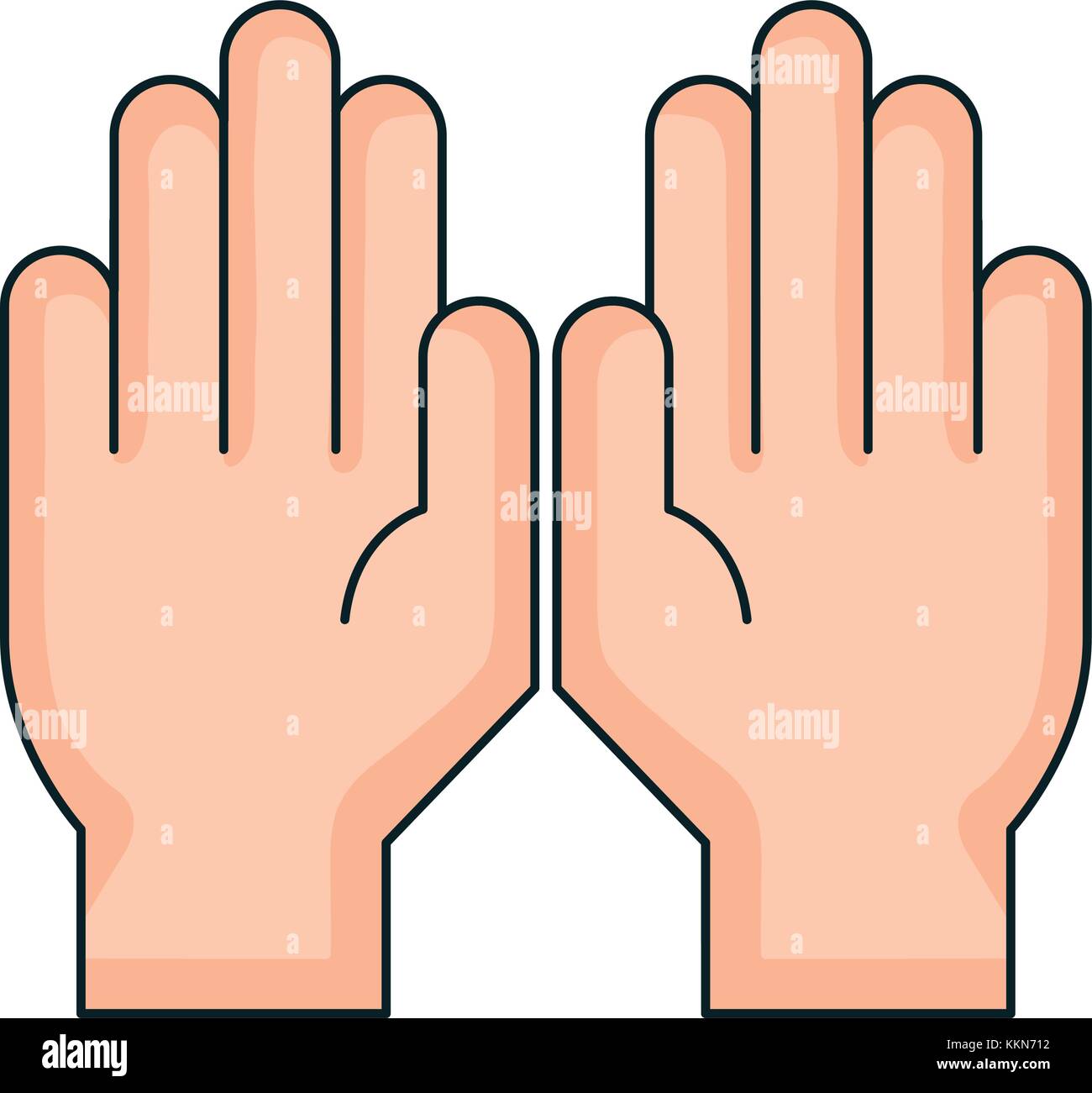 hands protected isolated icon Stock Vector Image & Art - Alamy