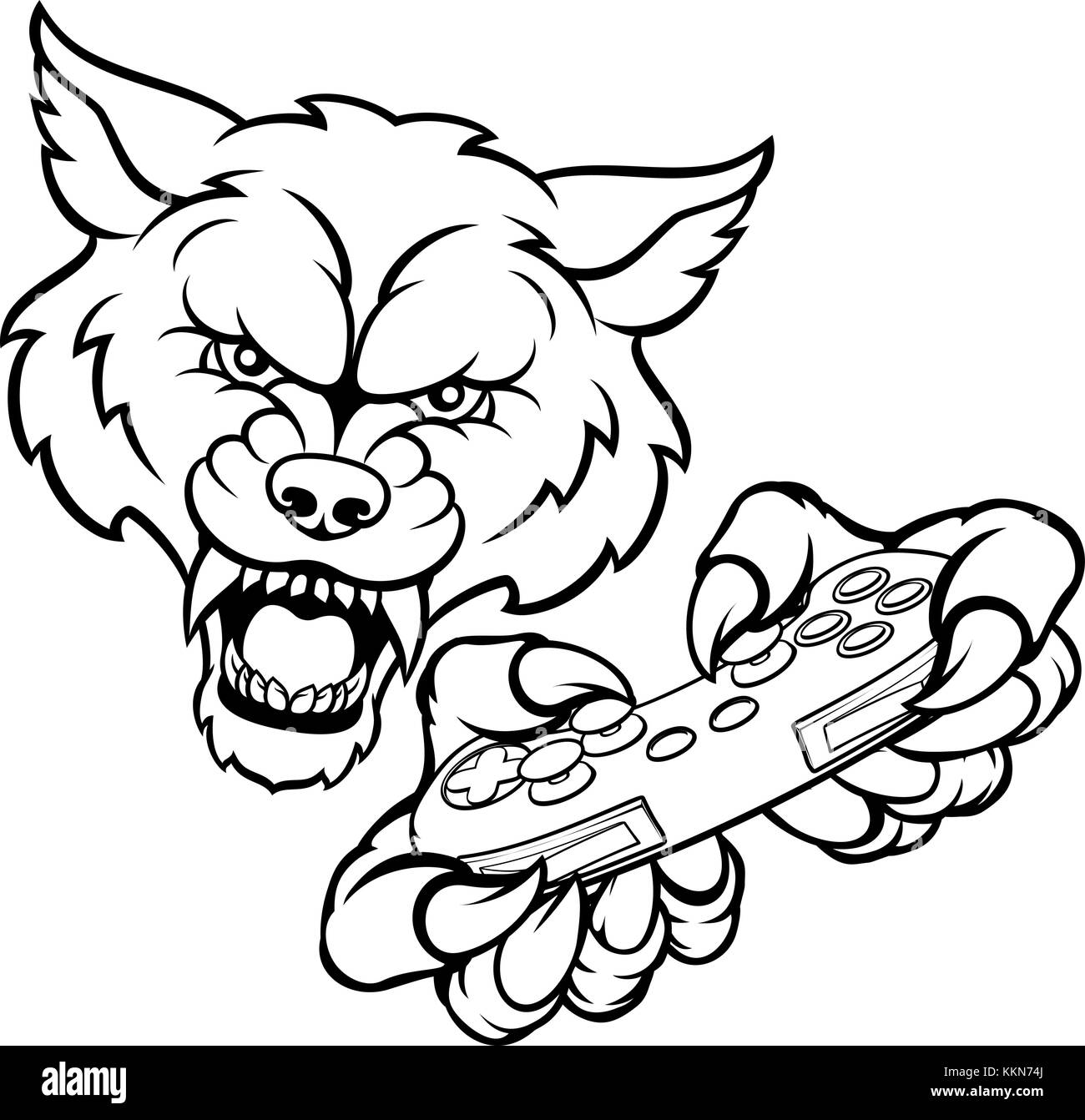 Logo wolf gaming hi-res stock photography and images - Alamy