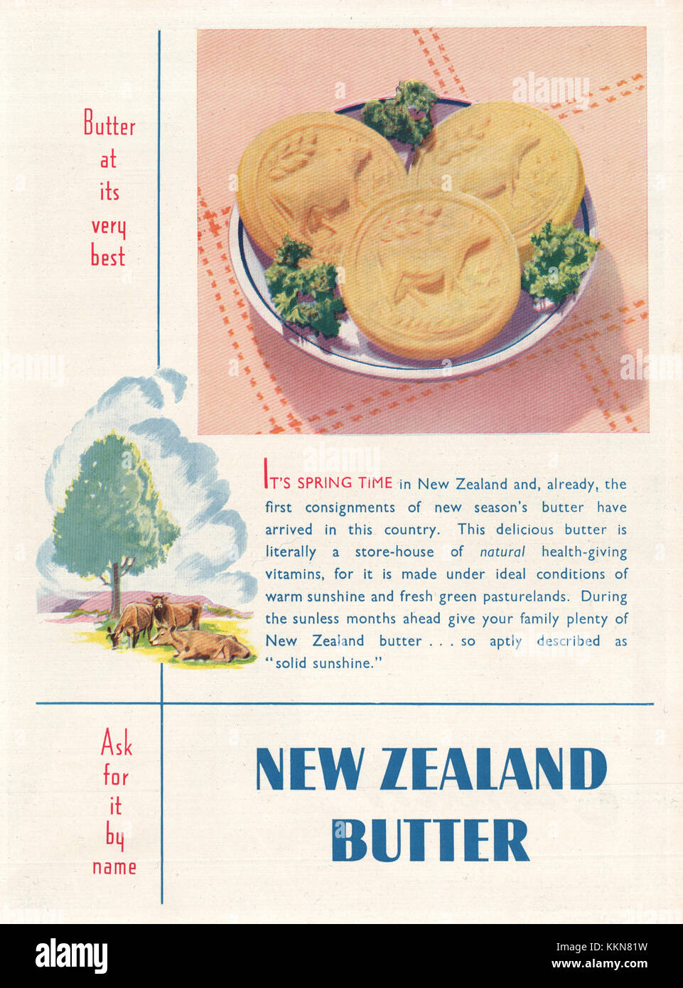 Butter advert hi-res stock photography and images - Alamy