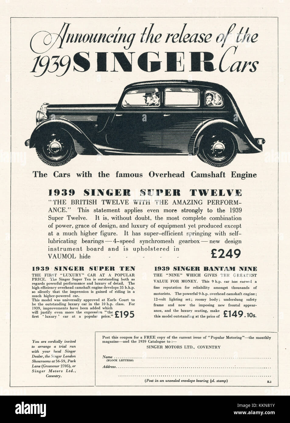 Singer car hi-res stock photography and images - Alamy