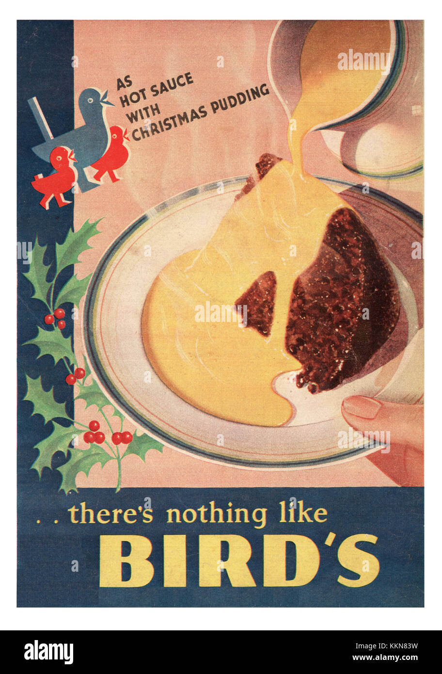 1938 UK Magazine Bird's Custard Advert Stock Photo - Alamy