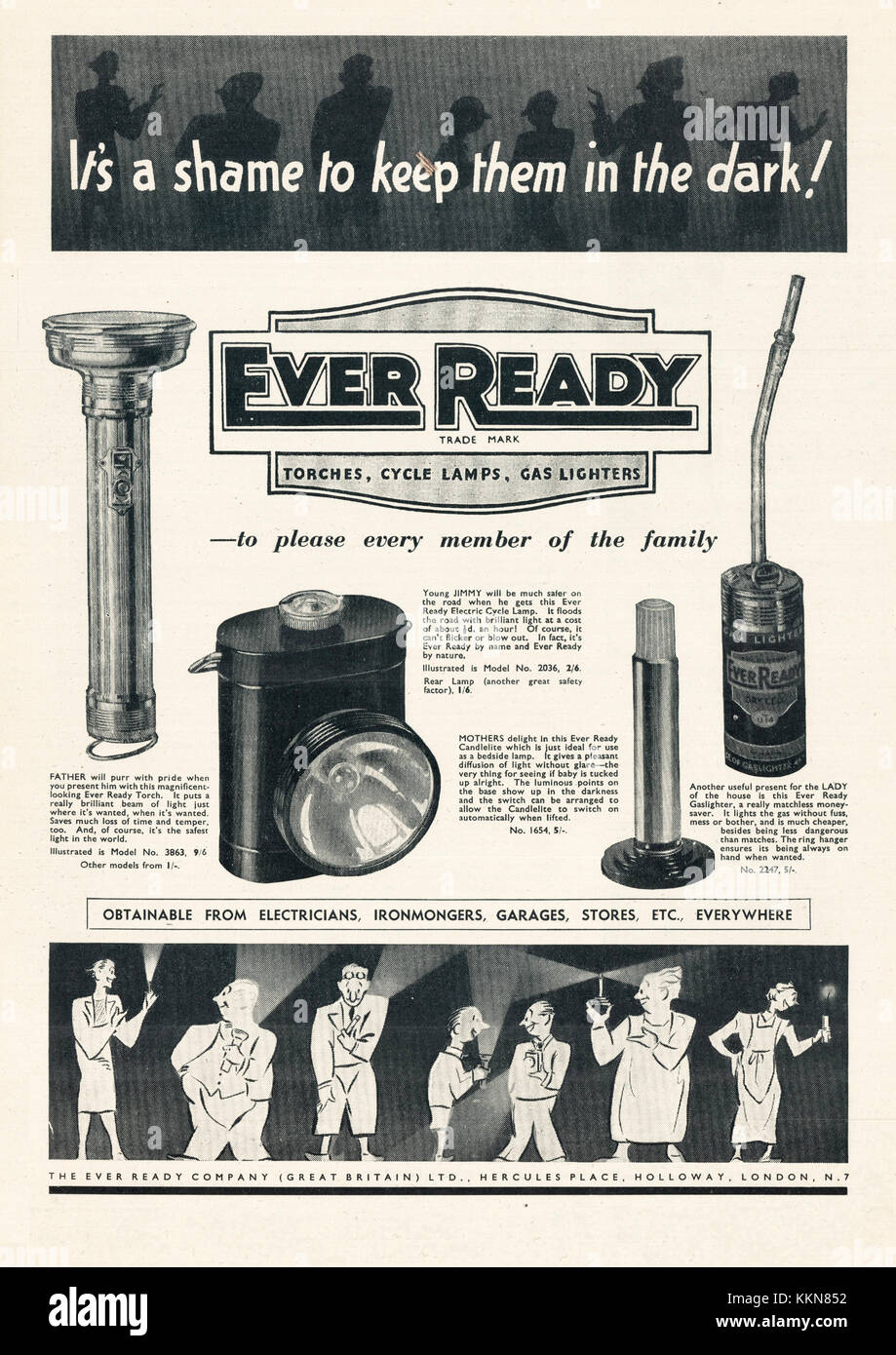 1938 UK Magazine Ever Ready Torches Advert Stock Photo - Alamy