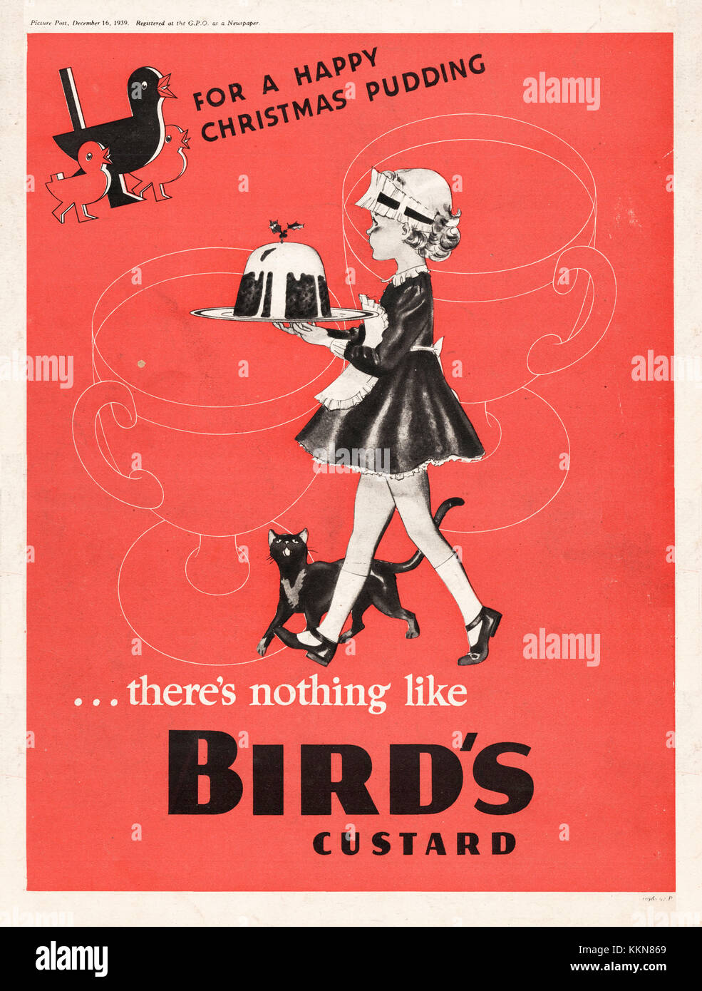 1939 UK Magazine Bird's Custard Advert Stock Photo - Alamy