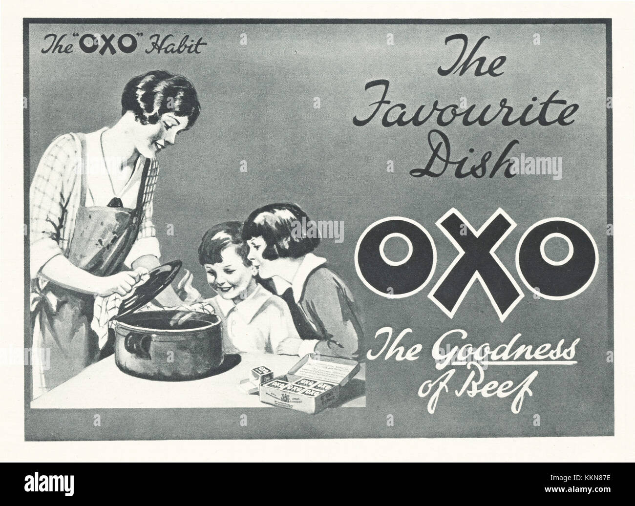 1930 UK Magazine Oxo Cubes Advert Stock Photo - Alamy