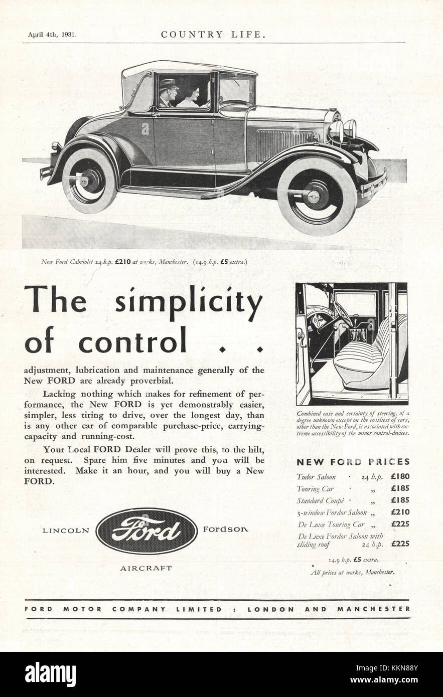 Ford motors advertisement hi-res stock photography and images - Alamy