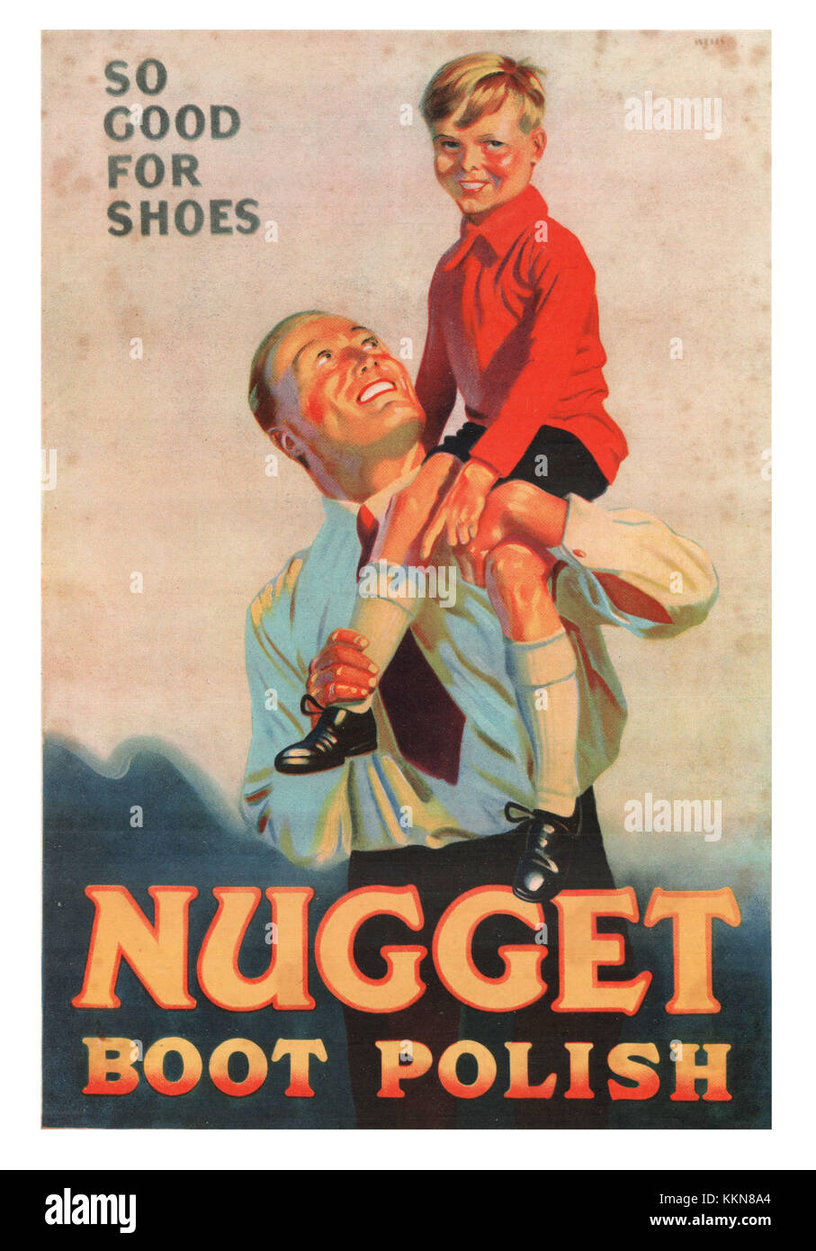 1932 UK Magazine Nugget Boot Polish Advert Stock Photo - Alamy