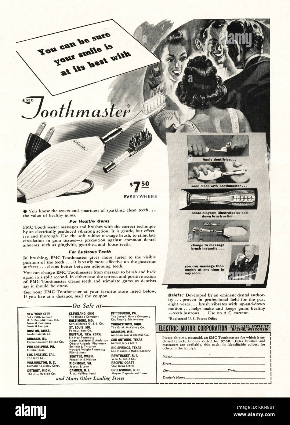 1941 U.S. Magazine Toothmaster Electric Toothbrush Ad Stock Photo - Alamy