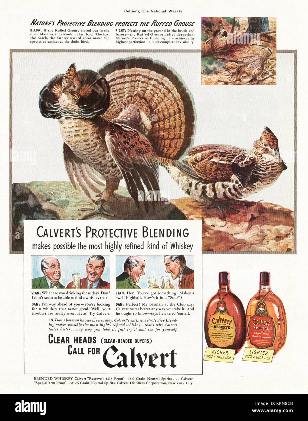 1941 U.S. Magazine Lord Calvert Whisky Advert Stock Photo - Alamy