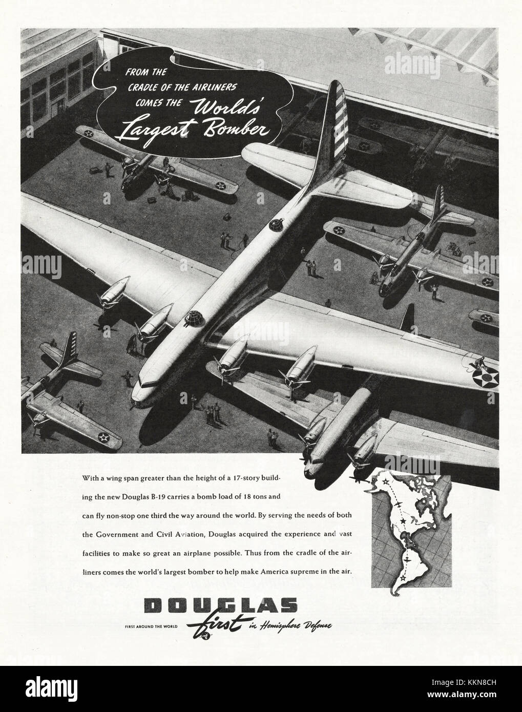 1941 U.S. Magazine Douglas B-19 Aircraft Advert Stock Photo - Alamy