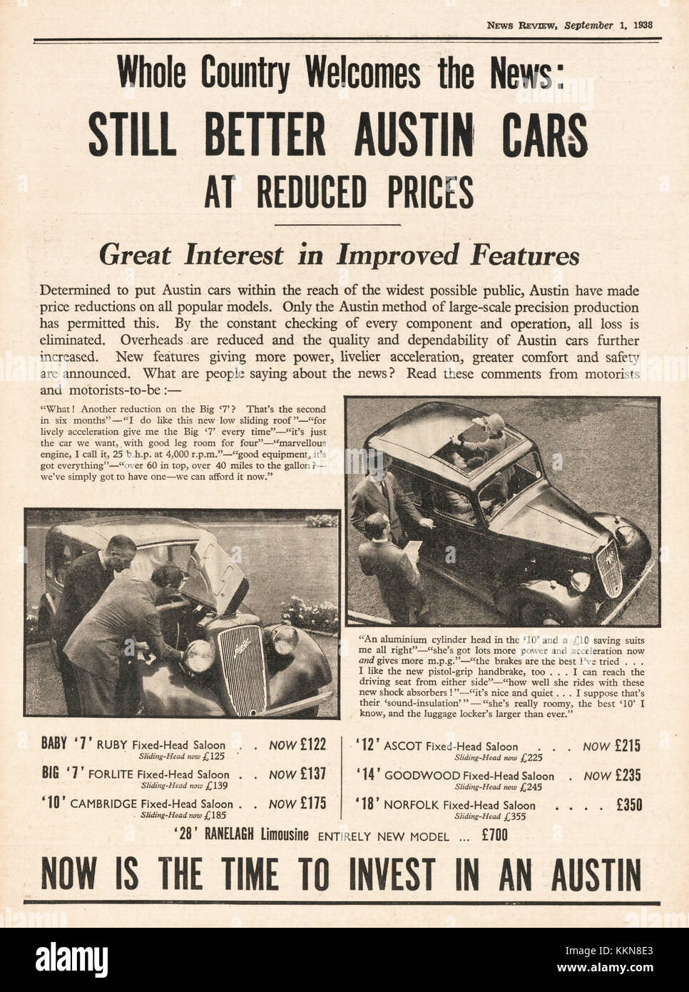 Austin cars advert hi-res stock photography and images - Alamy