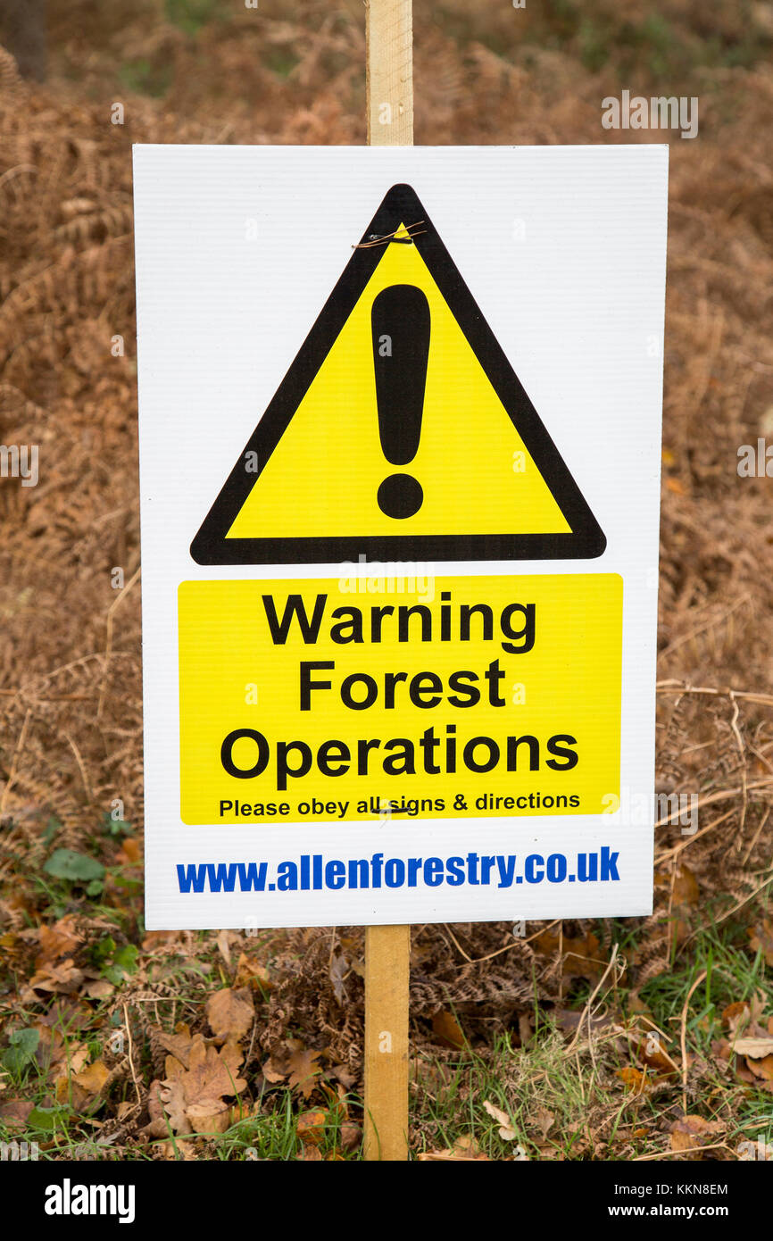 Forest operations warning signs forestry hi-res stock photography and ...
