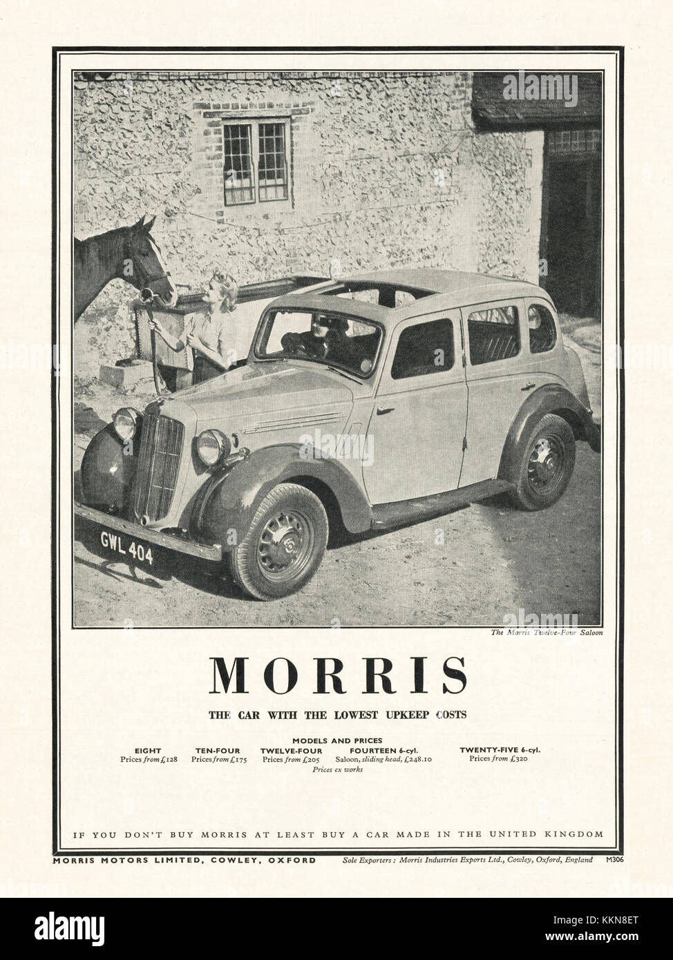 1939 UK Magazine MG Car Advert Stock Photo - Alamy
