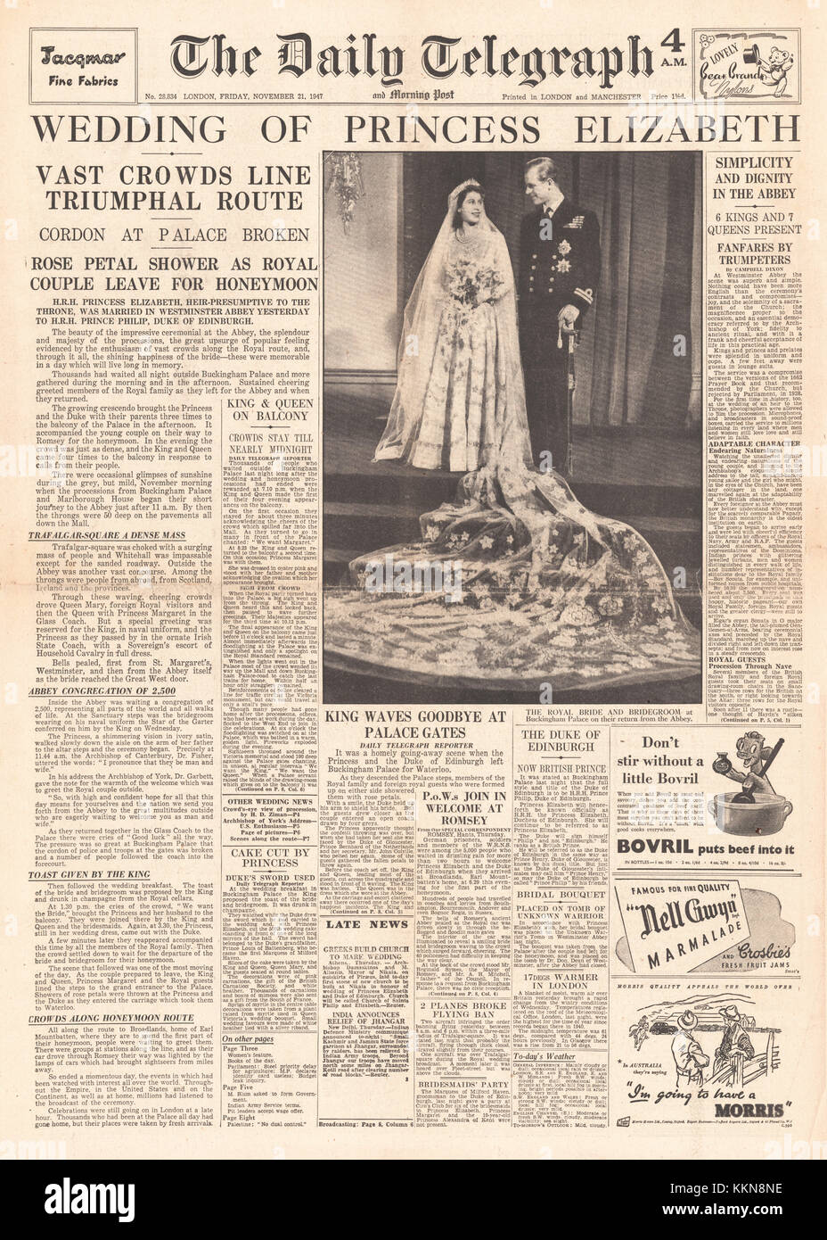 1947 queen elizabeth wedding hi-res stock photography and images - Alamy