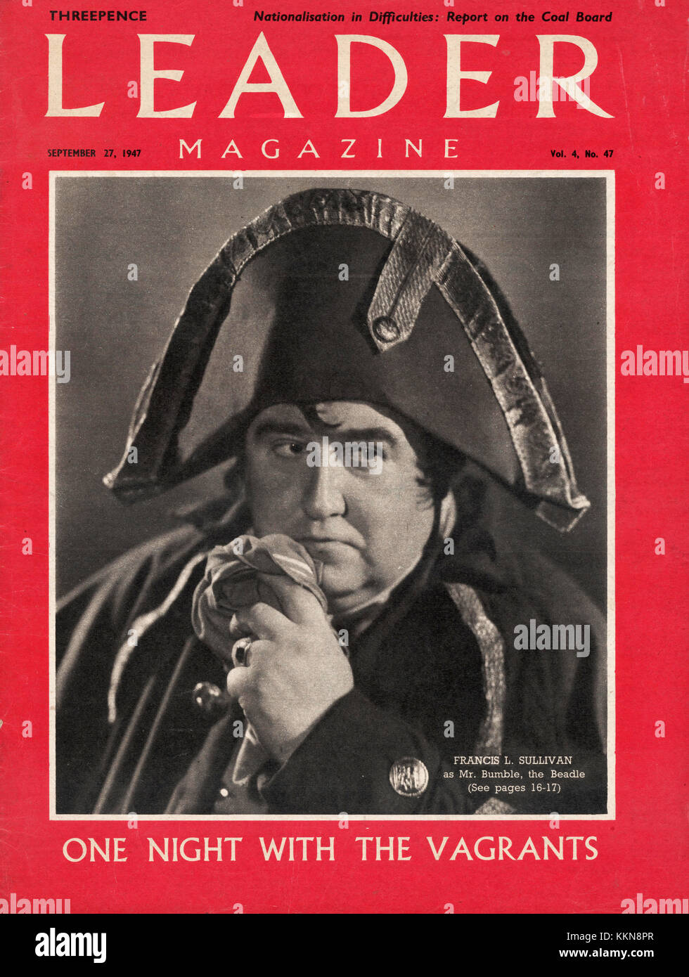 1947 Leader Magazine Actor Francis L Sullivan Stock Photo - Alamy