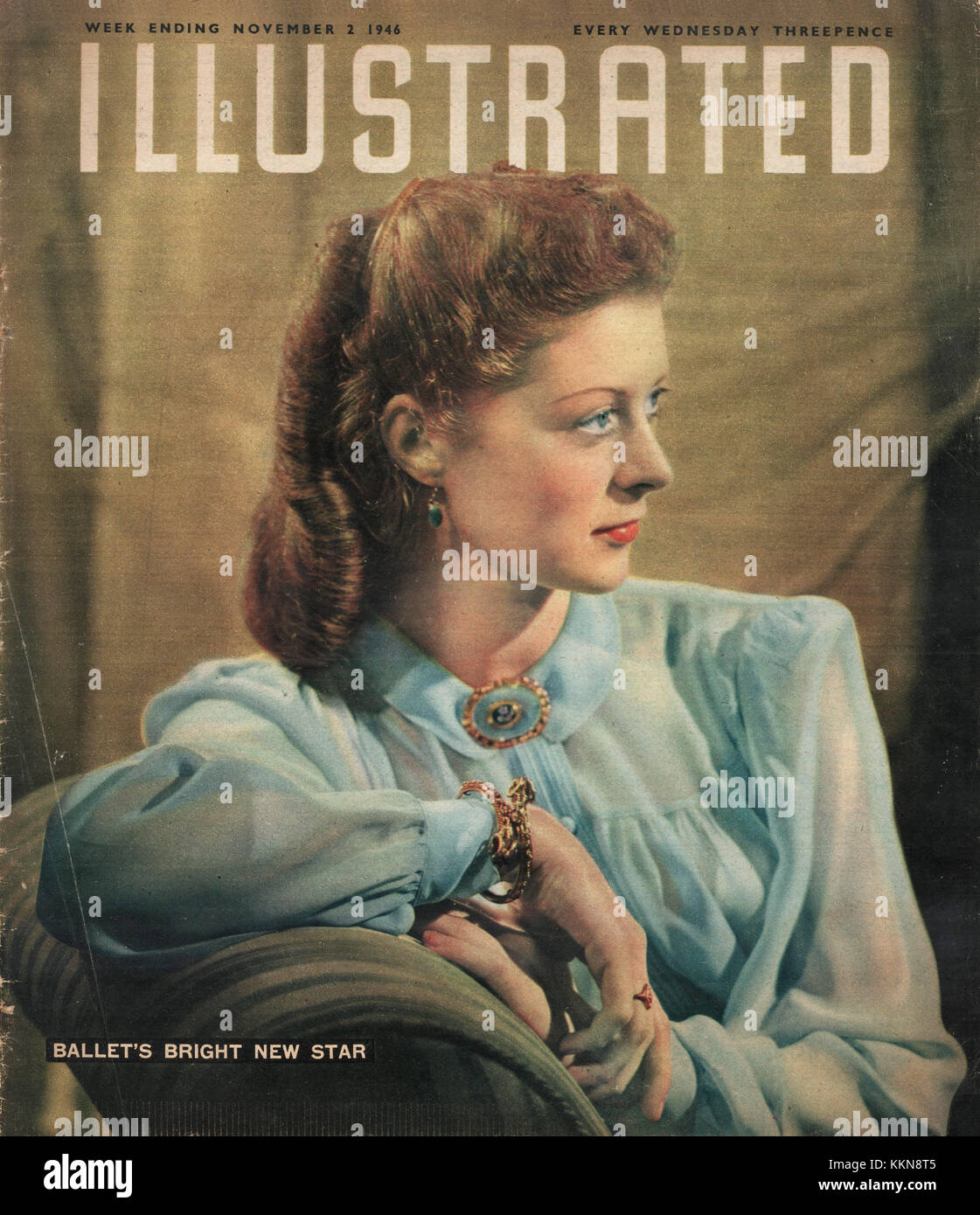 1946 Illustrated Magazine Ballet Dancer and Actress Moira Shearer Stock ...
