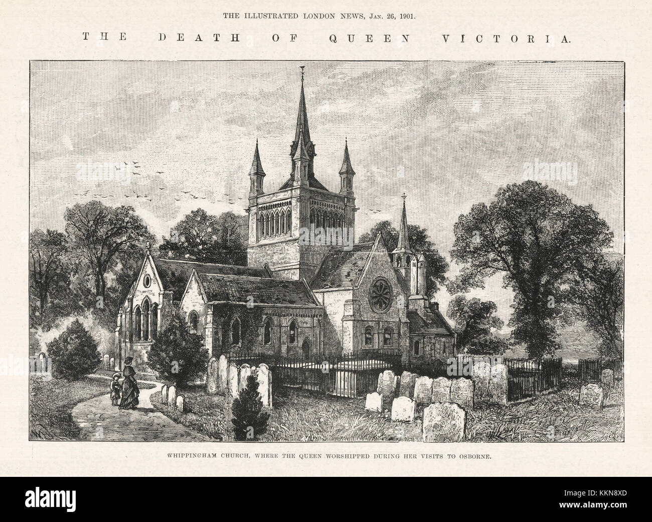 1901 Illustrated London News Whippingham Church, Isle of Wight Stock ...