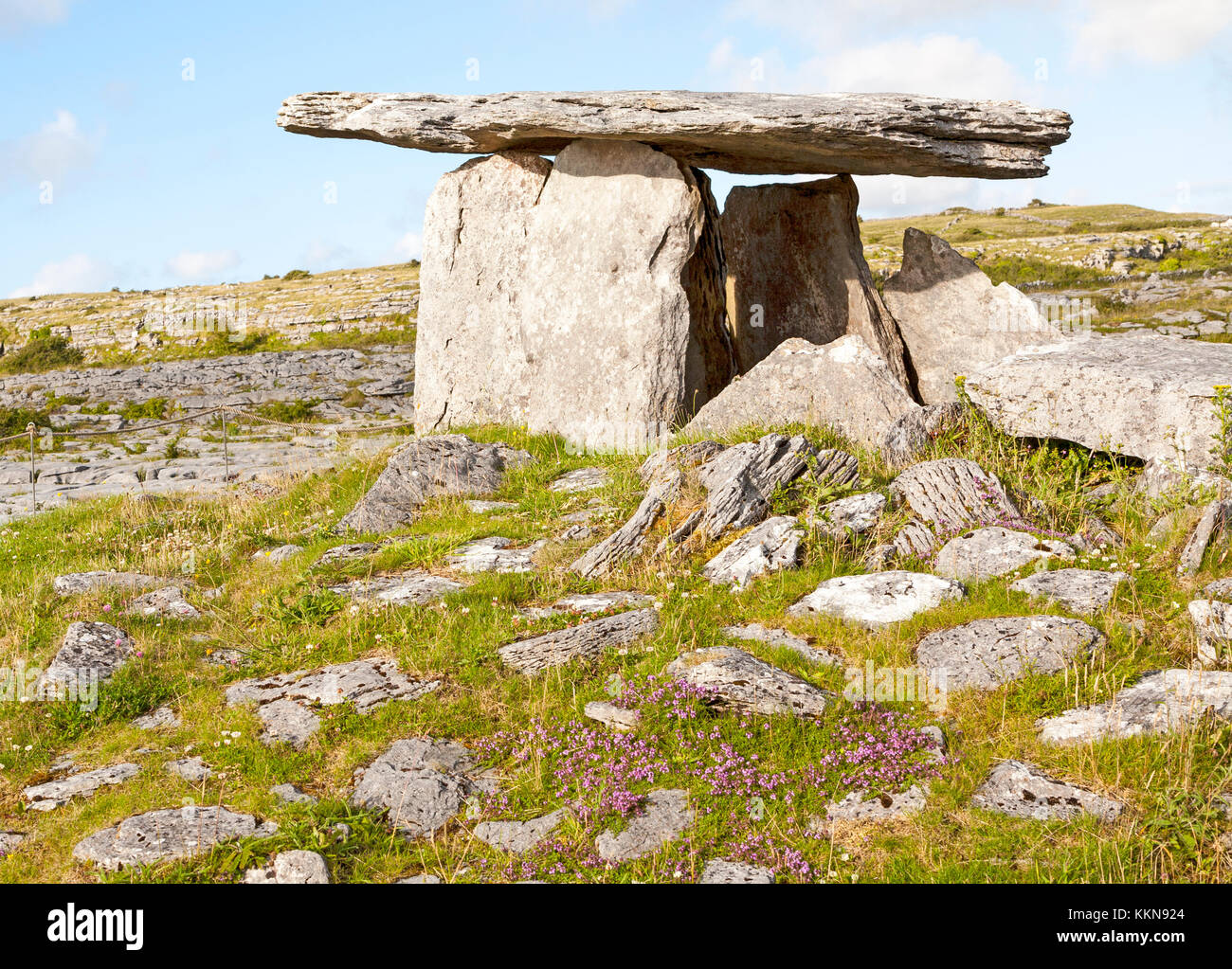 Neolithic Poulnabrone dolmen, the Burren, Kilcorney, County Clare ...